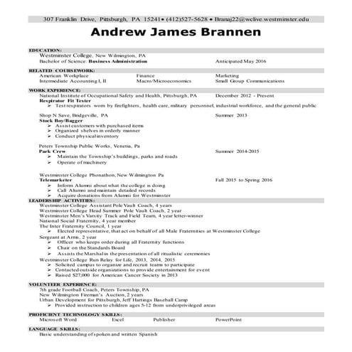 Resume | RTF