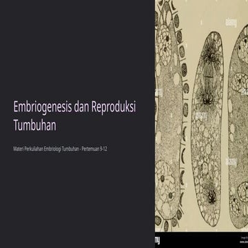 PPT Embriologi Tumbuhan - Perkembangan Embrio dan Biji | PPTX
