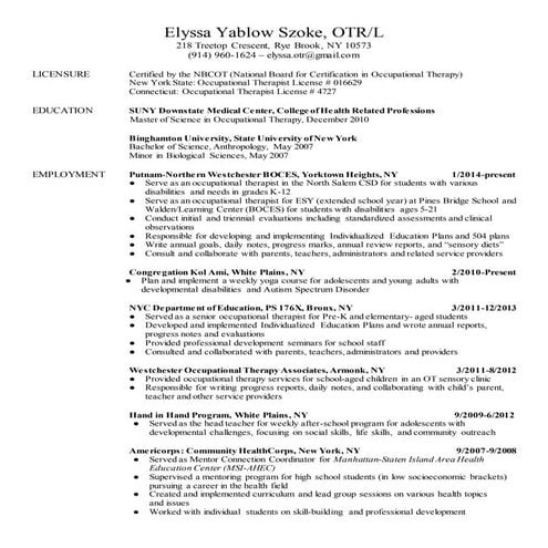 Elyssa Yablow resume | DOCX