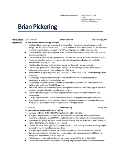 Resume Anna Molina 2016 | PDF