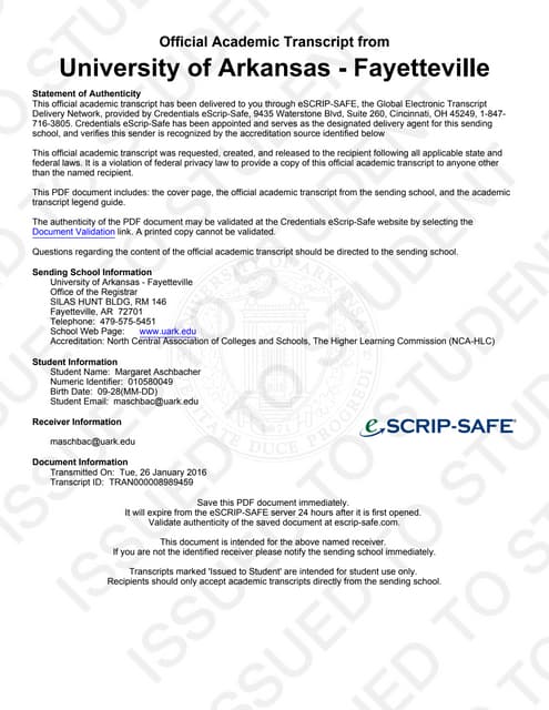 Liberty Transcripts | PDF | Professional School | Postgraduate Education