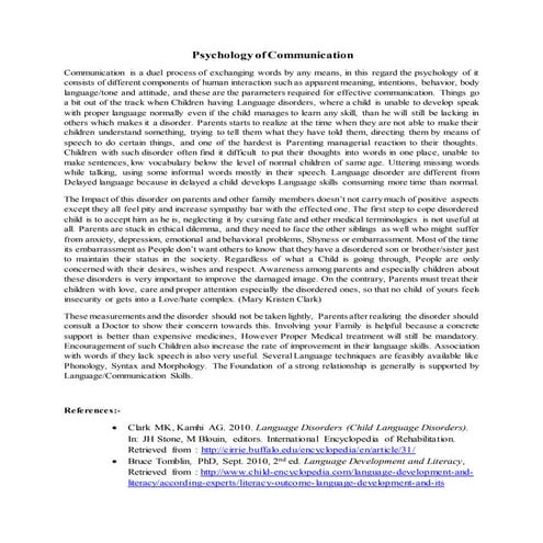 Psychology of Communication | DOCX