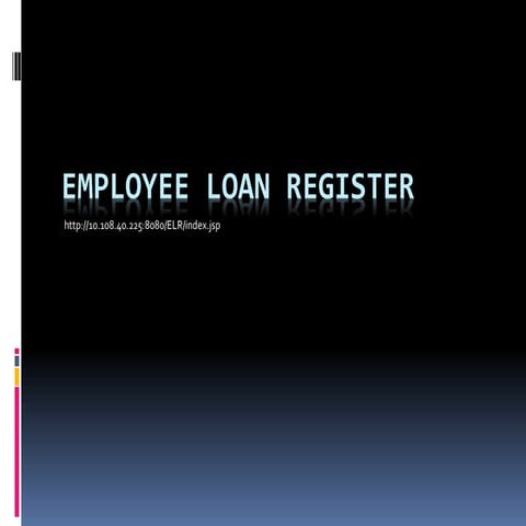 Employee Loan Register | PPTX