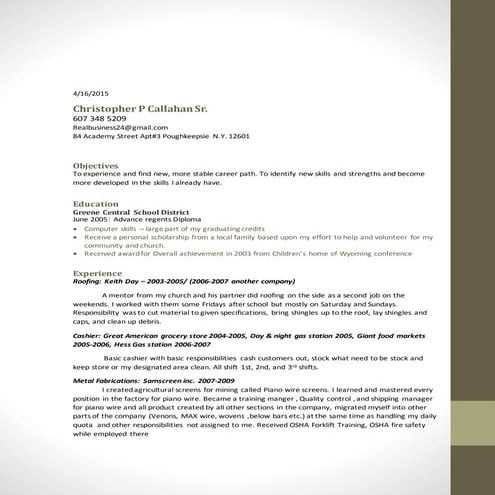 Rick Resume No. 14 | DOCX