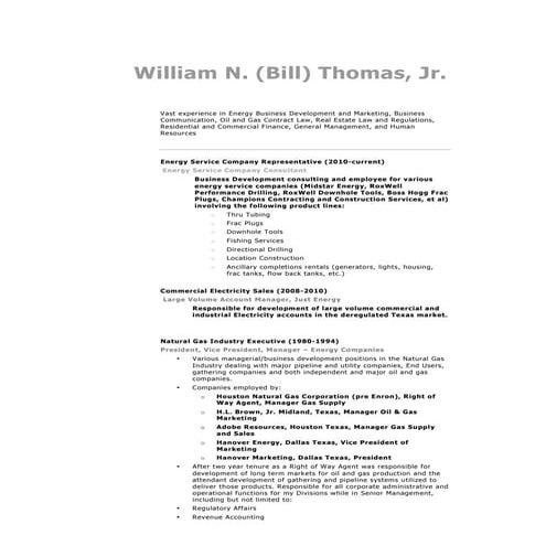 CV Bill Thomas | PDF