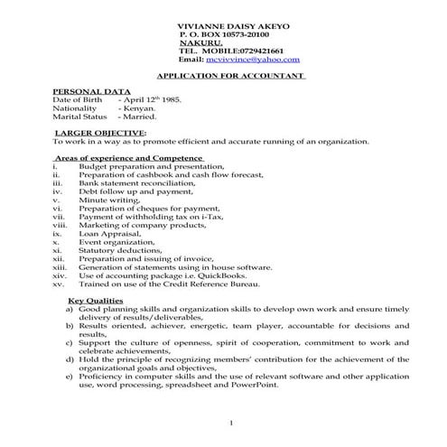 Application form for registration icpak | DOC