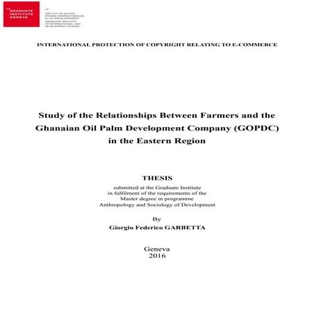MA DISSERTATION - Study of the Relationships Between Farmers and the ...