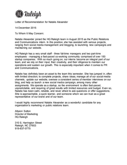 General Letter of Rec. | PDF