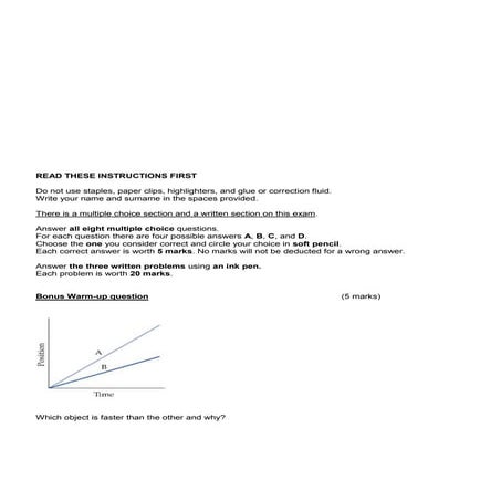 9th grade physics exam | PDF