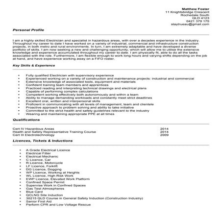 Matthew Foster Resume | PDF