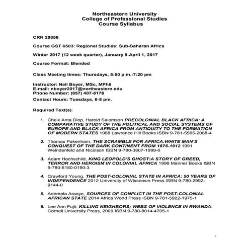 CPS_GST 6503 Syllabus_Winter 2017-CRN 20856 - Copy | PDF