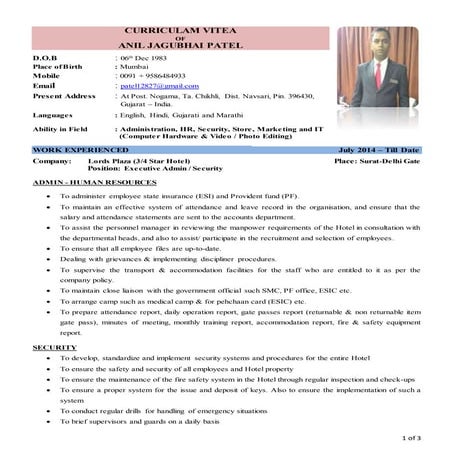 ANIL'S CV | DOCX
