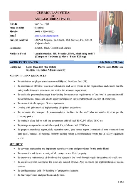 CV - Naresh Yelve | PDF