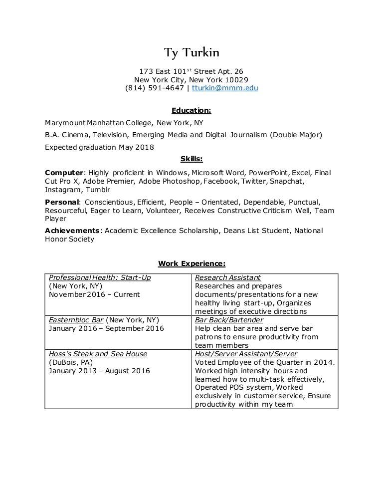 Turkin Ty Resume 2