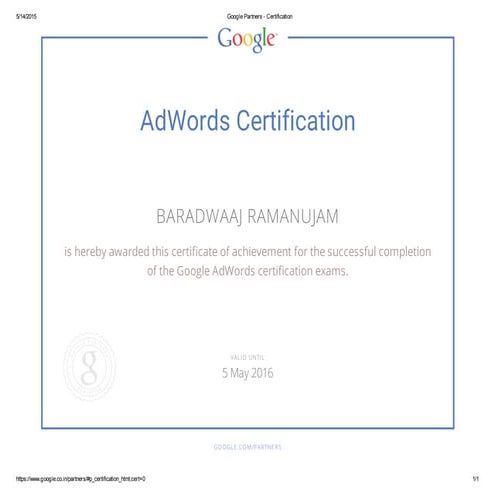 Google Partners - Certification | PPT