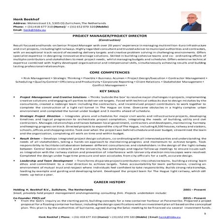 Henk Beekhof - English CV jan 2016 | DOCX