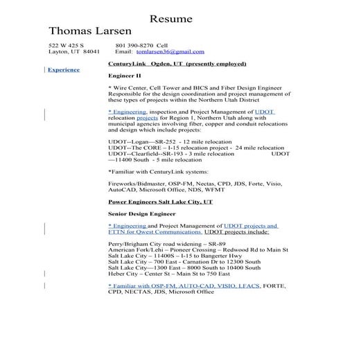 Resume-Tom Larsen-2016-3-28 | DOC
