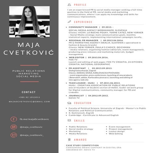 CV Maja Cvetković 1 | PDF