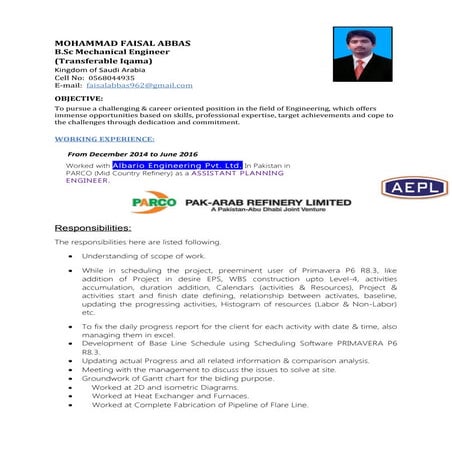 Faisal Abbas cv | PDF