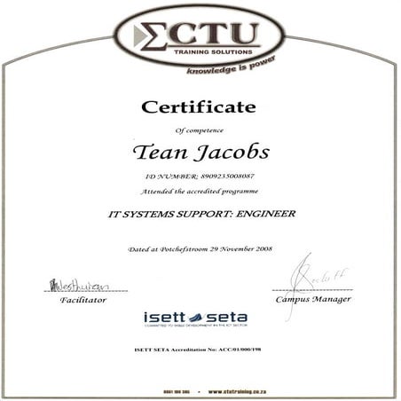 CTU IT Systems Support Engineer | PDF | IT and Internet Support | Internet