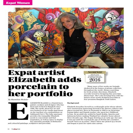 Expat artist Elizabeth adds porcelain to her portfolio | PDF