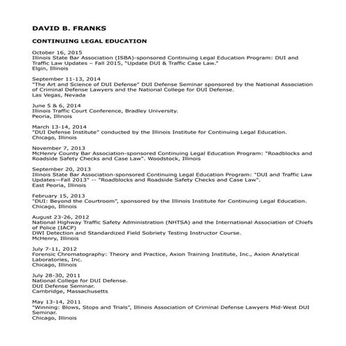 Continuing Legal Education | PDF