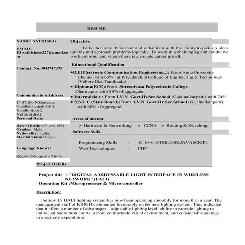 ccna sathi resume - Copy | DOC