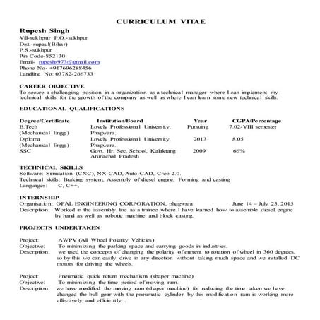 Umesh Resume | DOCX