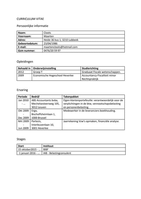 CV Laurent 20160706 | PDF