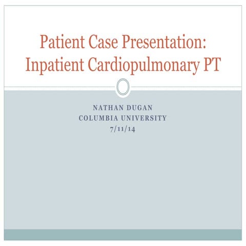 Cardiopulmonary Case Study | PDF