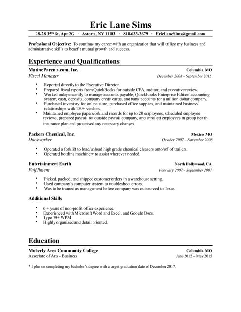 Faith's Resume | DOC