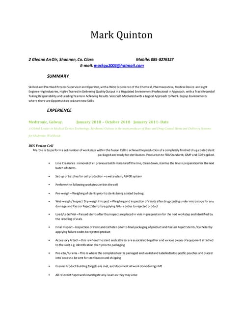 Mark Quinton presentations