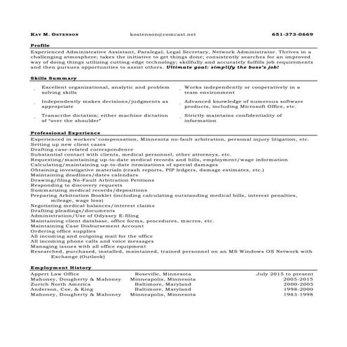 resume 2016 | PDF | Legal Services Industry | Industries