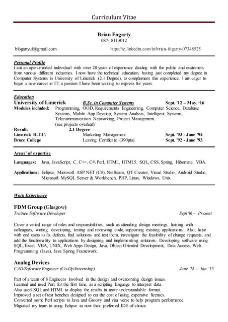 Curriculum Vitae | PDF