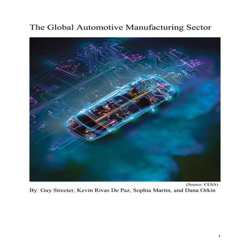 Industy Case Study-The Global Automotive Manufacturing Sector | PDF