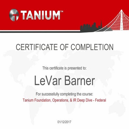 Tanium Fed Cert | PPT