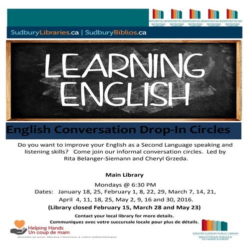 english conversation circle. 2016 poster updated | DOC | Education