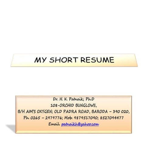 short resume | PPTX
