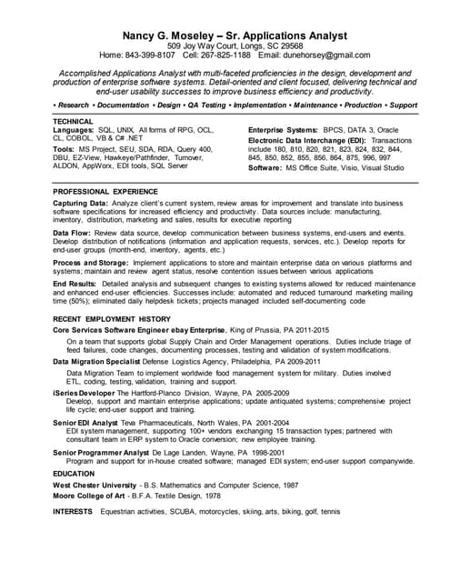 AS400 WMS resume | PDF