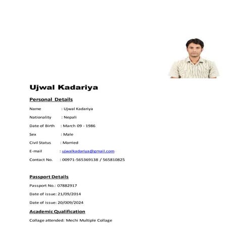Ujwal kadariya CV new ....... (1) | DOCX