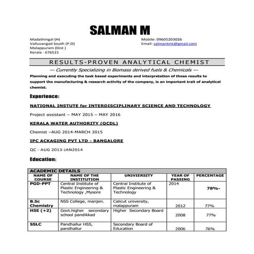 salman resume niist | PDF