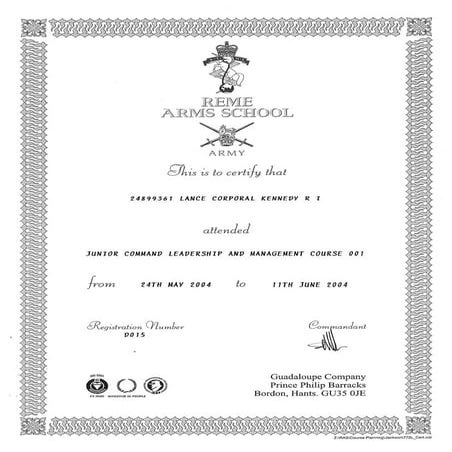 REME Management cert | PDF