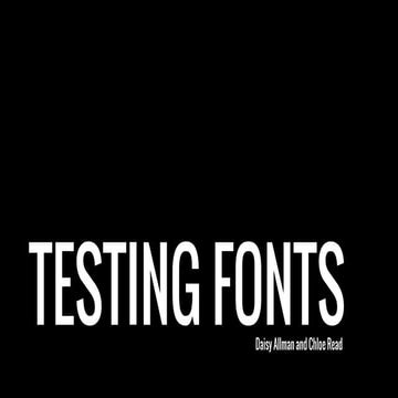 Testing fonts | PPTX