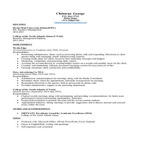 Christena George CV. Updated | DOCX