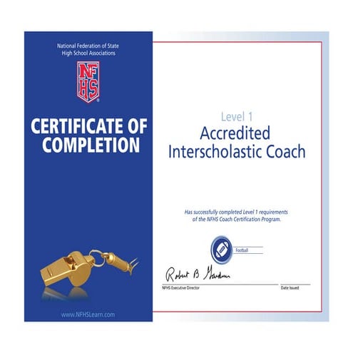 NFHS-CertifiedCoachCertificate | PDF