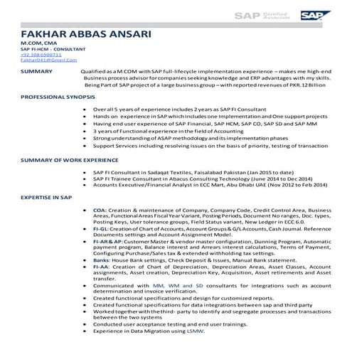 fakhar abbas cv abc | PDF