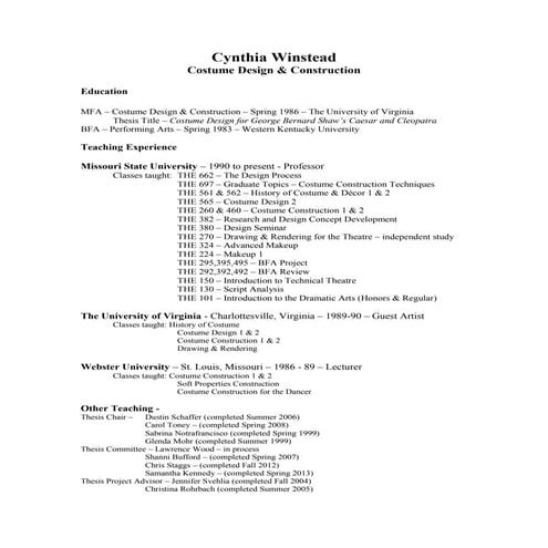 Amanda Leigh RESUME Scenic & Painter | PDF