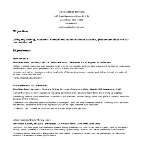 KMooreResumeJan2016 | PDF