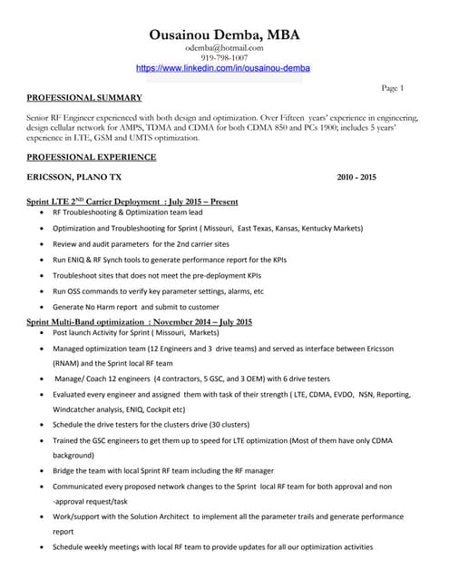 John Hacker Resume August 2015 | PDF