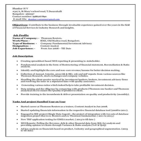 Shankar Resume | DOCX